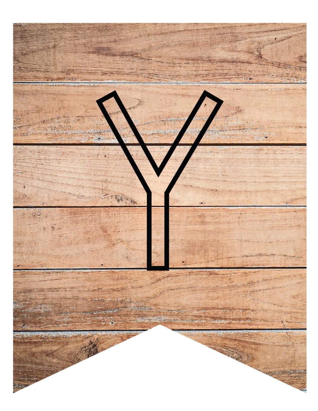 Free Printable Wooden Themed Banner Letters - World of Printables