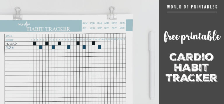 Free Printable Habit Tracker PDF - World of Printables
