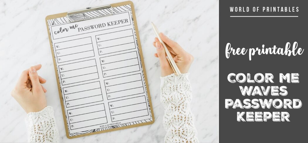 Free Printable Abstract Floral Password Keeper - World of Printables