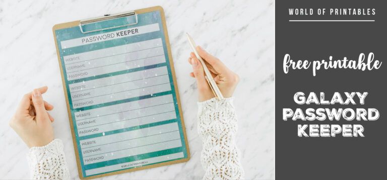 Free Printable Feminine Password Keeper - World of Printables