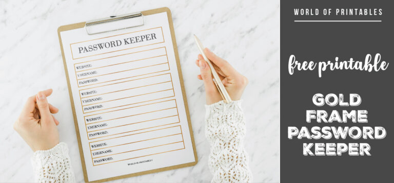 Free Printable Abstract Floral Password Keeper - World of Printables