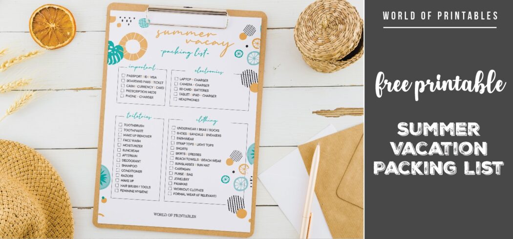 Free Printable Blank Winter Vacation Packing List - World of Printables