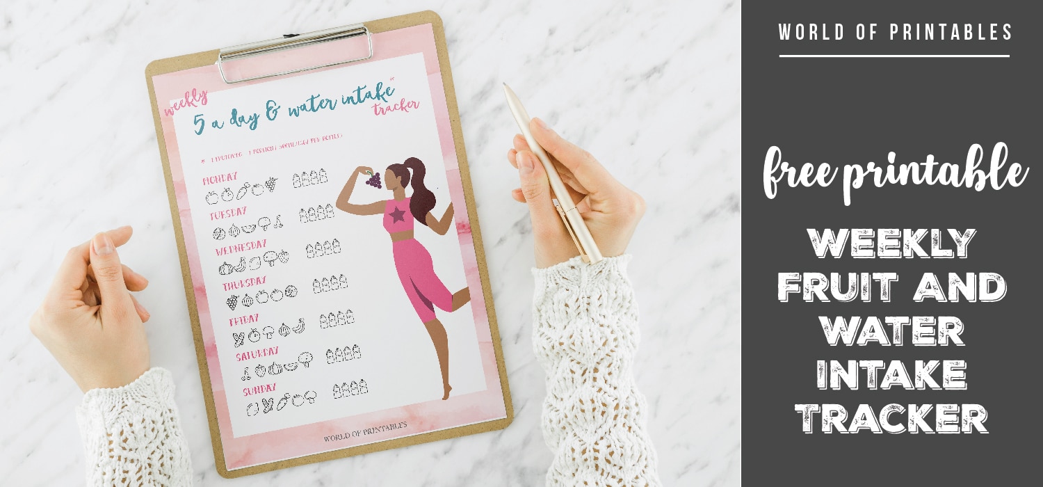 Free Printable Weekly Fruit And Water Intake Tracker - World of Printables