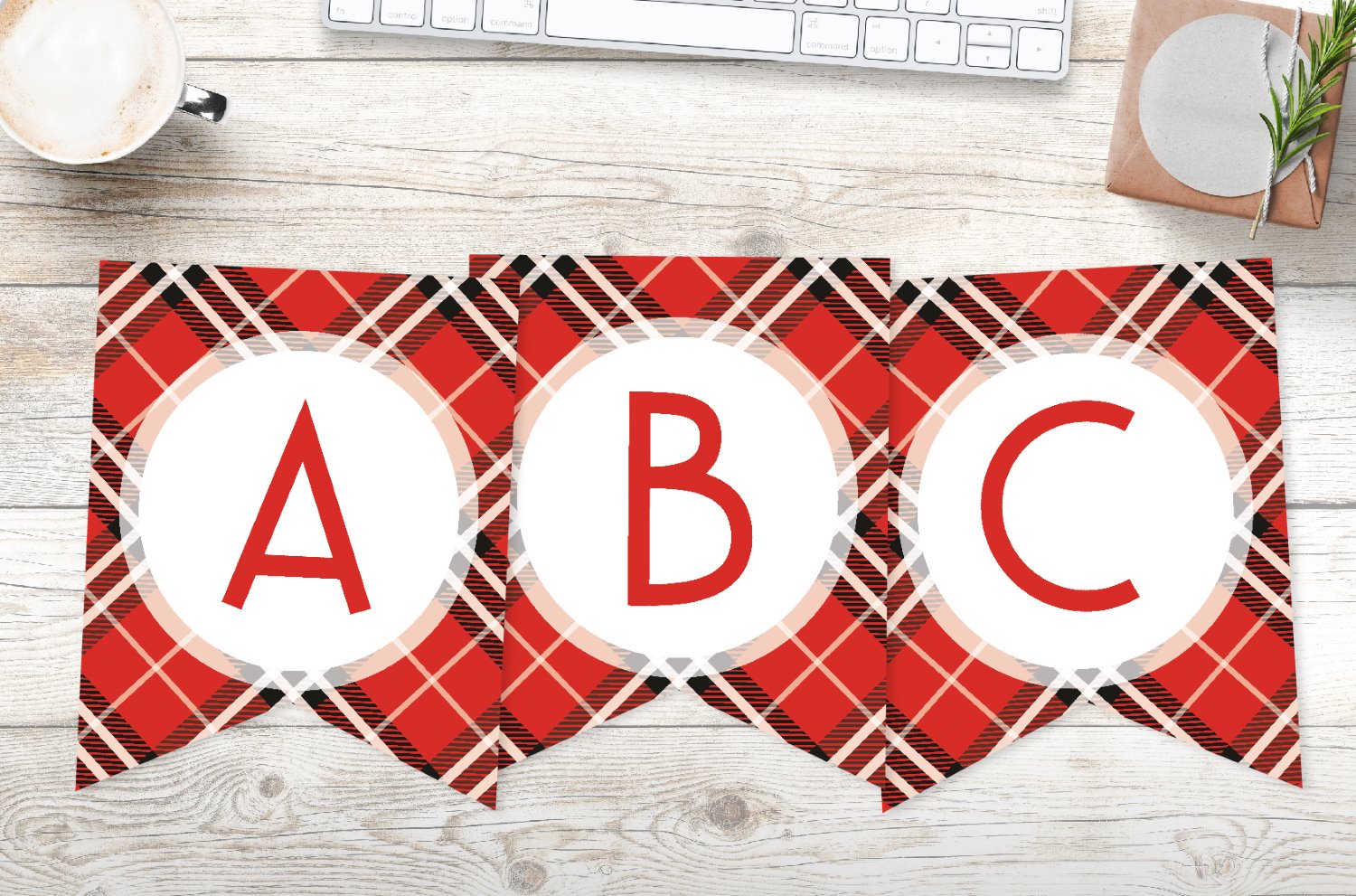 Free Printable Tartan Plaid Banner Letters - World of Printables