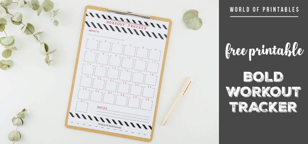 Printable Simple Workout Log Template - World of Printables
