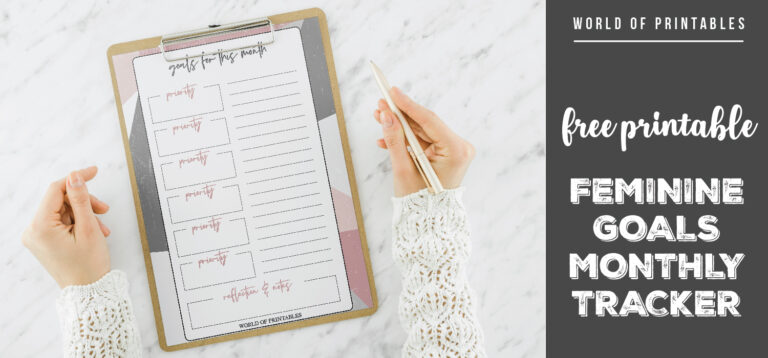 Free Monthly Goal Tracker Printable - World of Printables