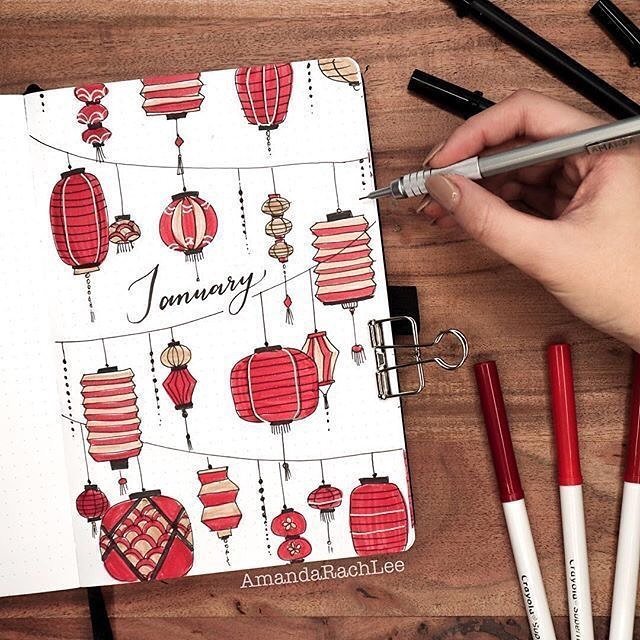 20 Beautiful January Bullet Journal Theme Pages To Inspire You