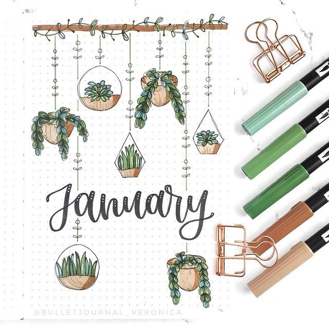 20 Beautiful January Bullet Journal Theme Pages To Inspire You