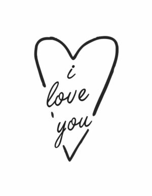 I Love You Art Print - Free Printable Wall Art Romantic Bedroom Decor