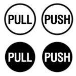Push Pull Sign Free SVG Files | SVG, PNG, DXF, EPS