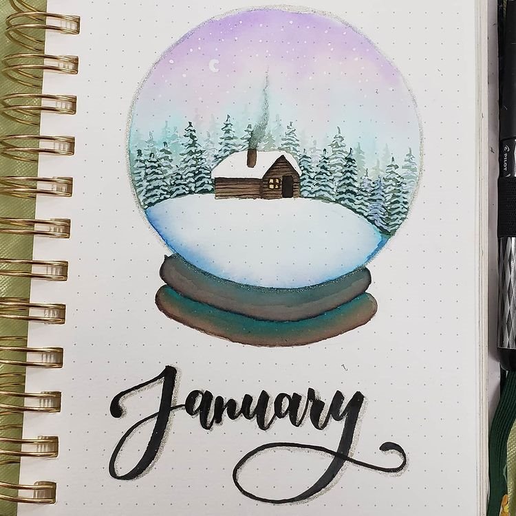 20 Beautiful January Bullet Journal Theme Pages To Inspire You