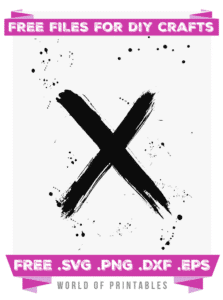 X Brush Strokes Free SVG Files - World of Printables