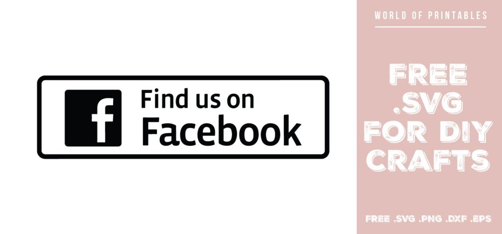 Find Us On Facebook Sign Free SVG Files | SVG, PNG, DXF, EPS