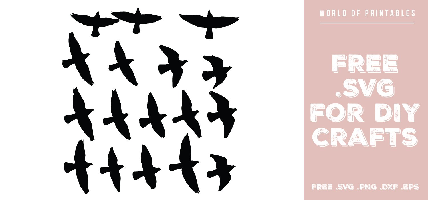 Flock Of Birds Free SVG Files | SVG, PNG, DXF, EPS