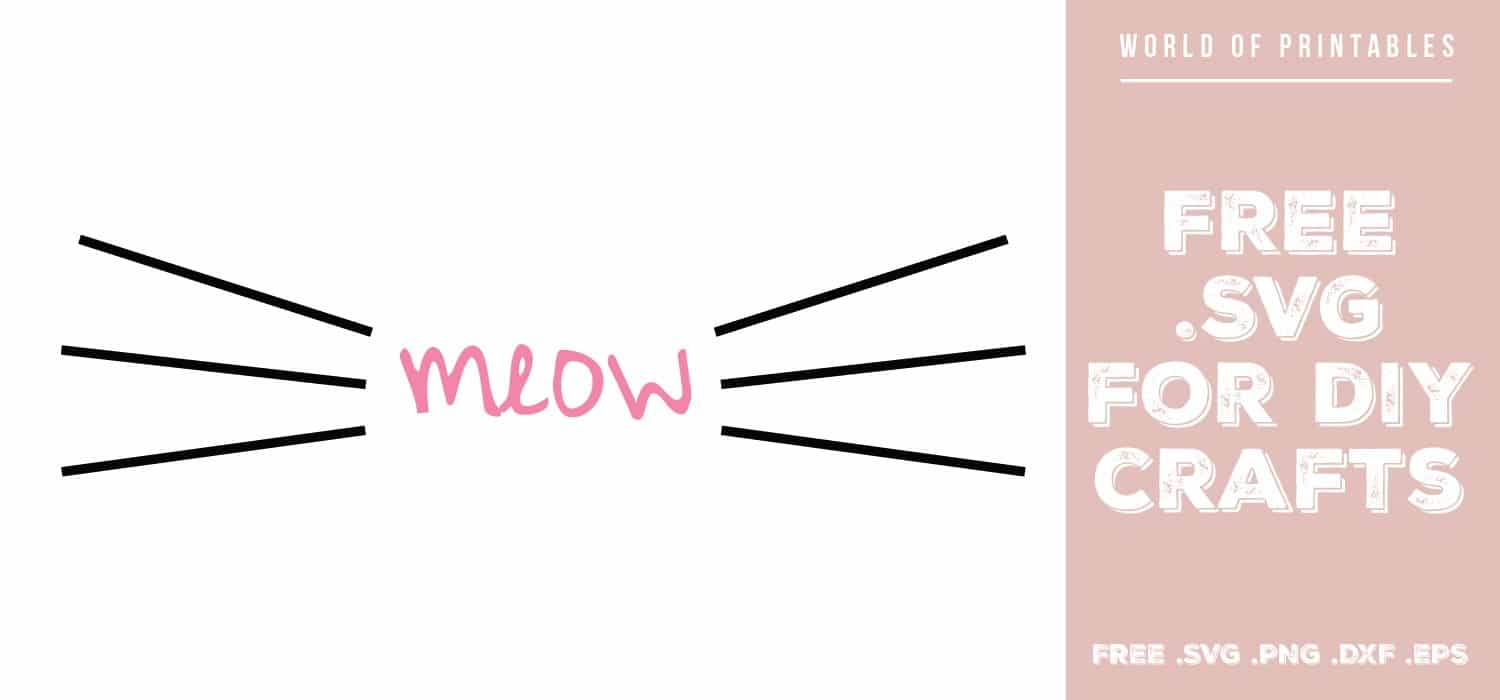 Meow (Pink) Free SVG Files - World of Printables