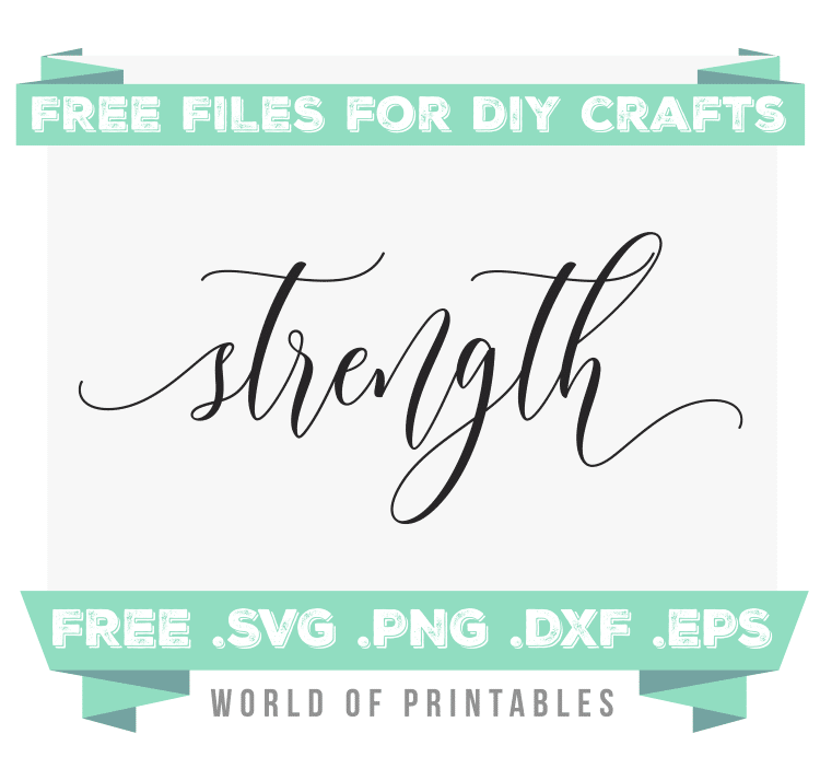 Strength Free SVG Files | SVG, PNG, DXF, EPS