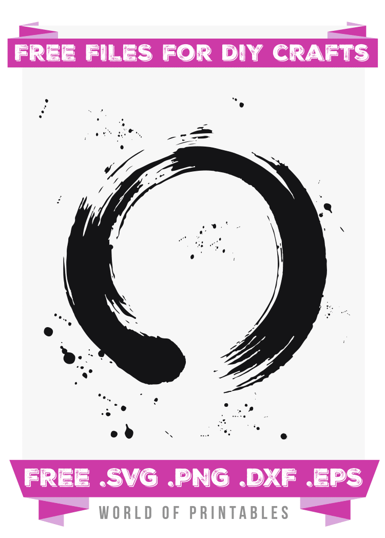 Zen Brush Stroke Free SVG Files - World of Printables