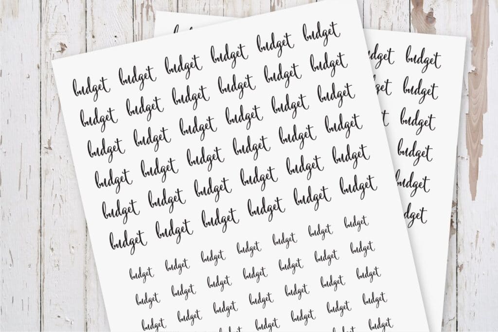 Free Printable Budget Planner Stickers - World of Printables