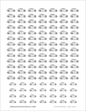 Free Printable Car Planner Stickers - World of Printables