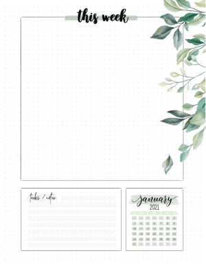 Free Floral Weekly Planner Pages - Bullet Journal Inspiration
