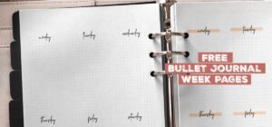 Free Bullet Journal Week Pages - Bullet Journal Ideas & Inspiration