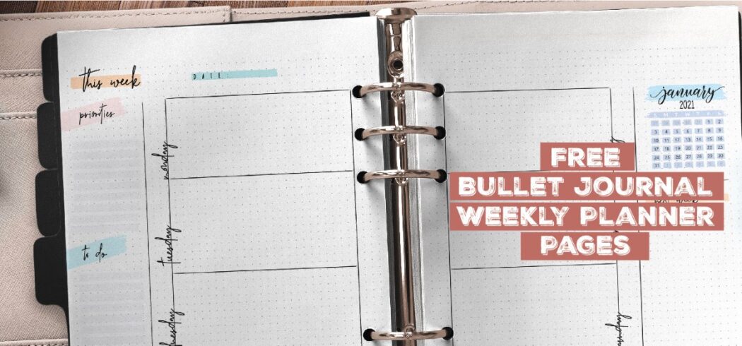 Free Bullet Journal Week Pages - Bullet Journal Ideas & Inspiration