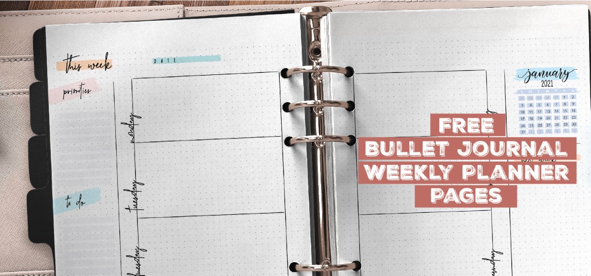Free Bullet Journal Weekly Planner Pages - Bullet Journal Ideas