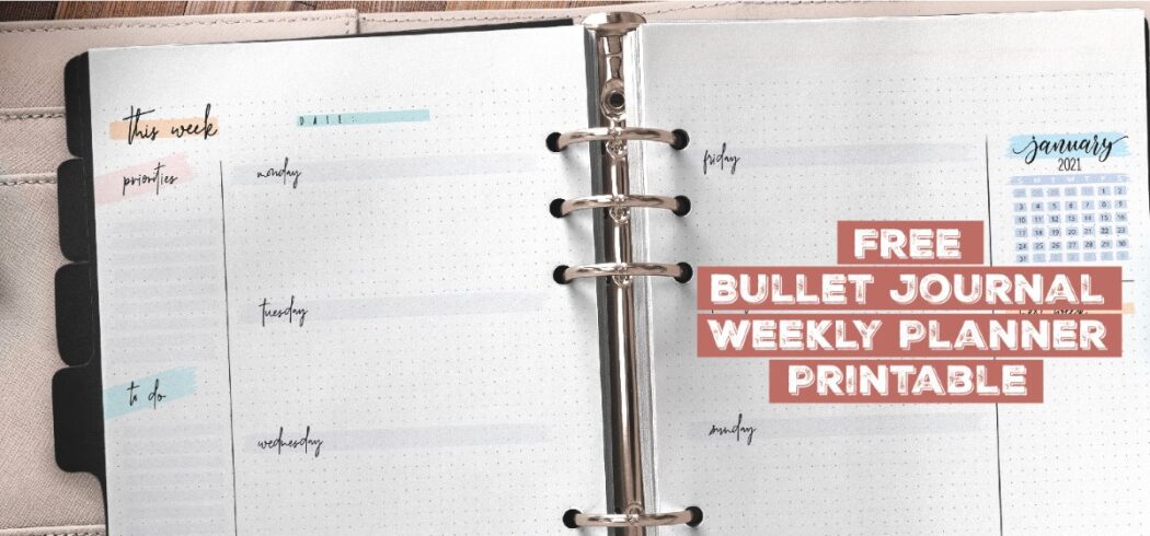 Free Weekly Planner Page Templates - Planner Printables