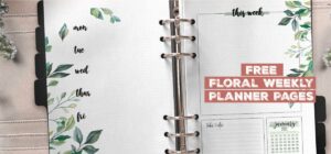 Free Floral Weekly Planner Pages - Bullet Journal Inspiration
