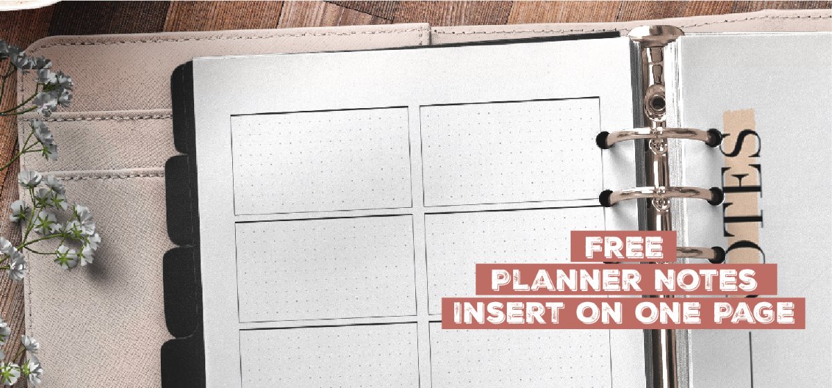 Free Planner Notes Insert On One Page - Free Printable Planners