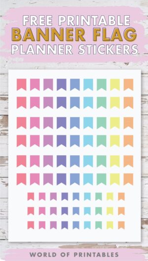 Free Printable Banner Planner Stickers - World of Printables