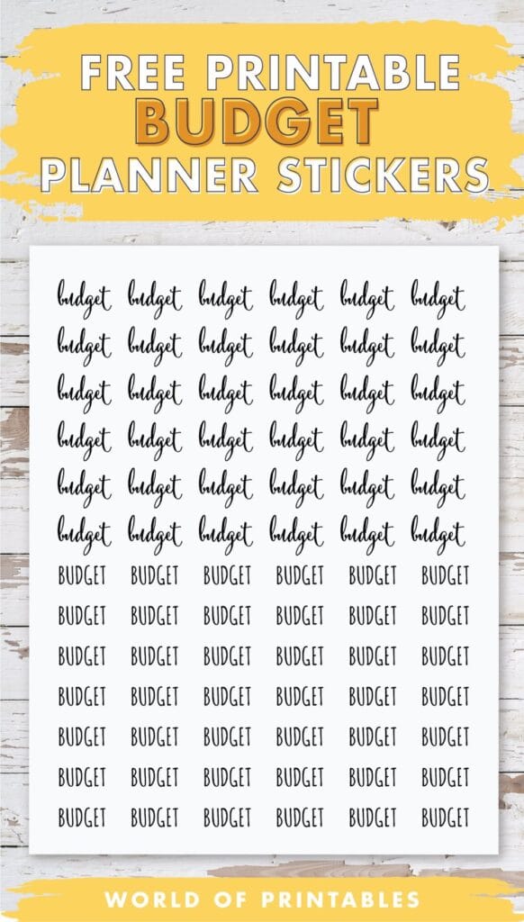 Free Printable Budget Stickers FREE PRINTABLE TEMPLATES