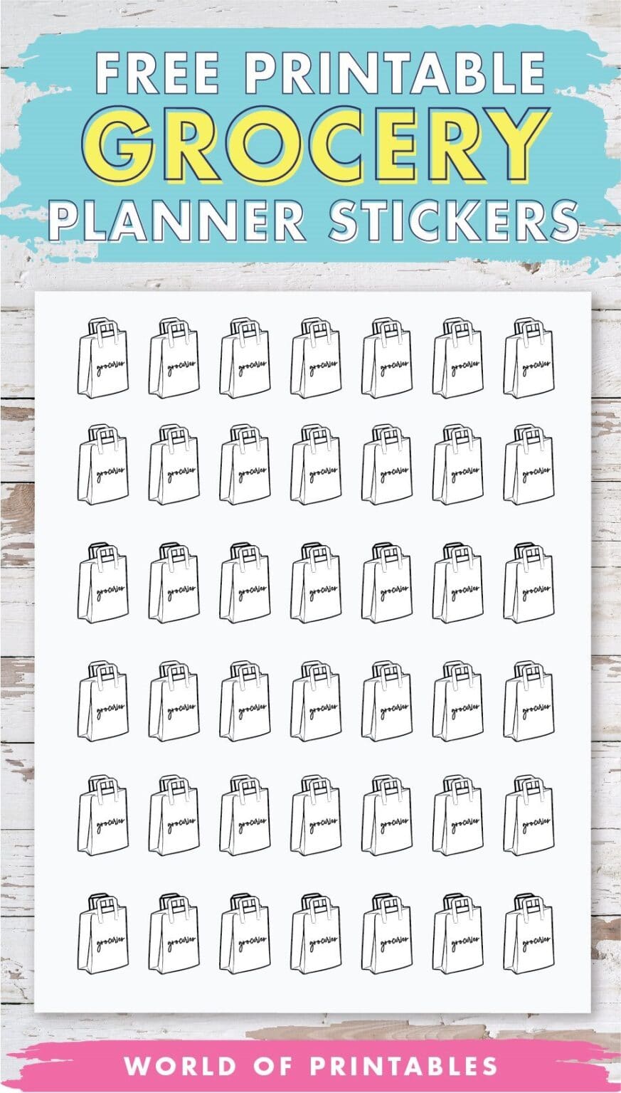Free Printable Grocery Planner Stickers - World of Printables