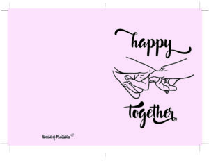 Free Happy Together Valentines Card Printable - World of Printables