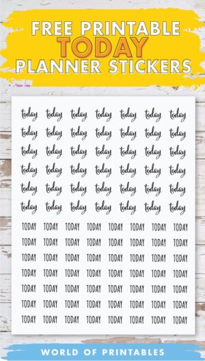 Free Printable Today Planner Stickers - World of Printables