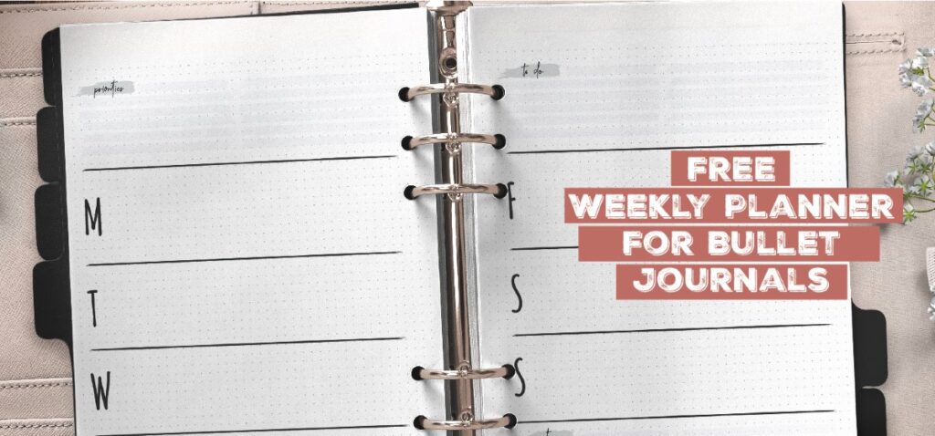 Free Bullet Journal Weekly Planner Template - Bullet Journal Ideas