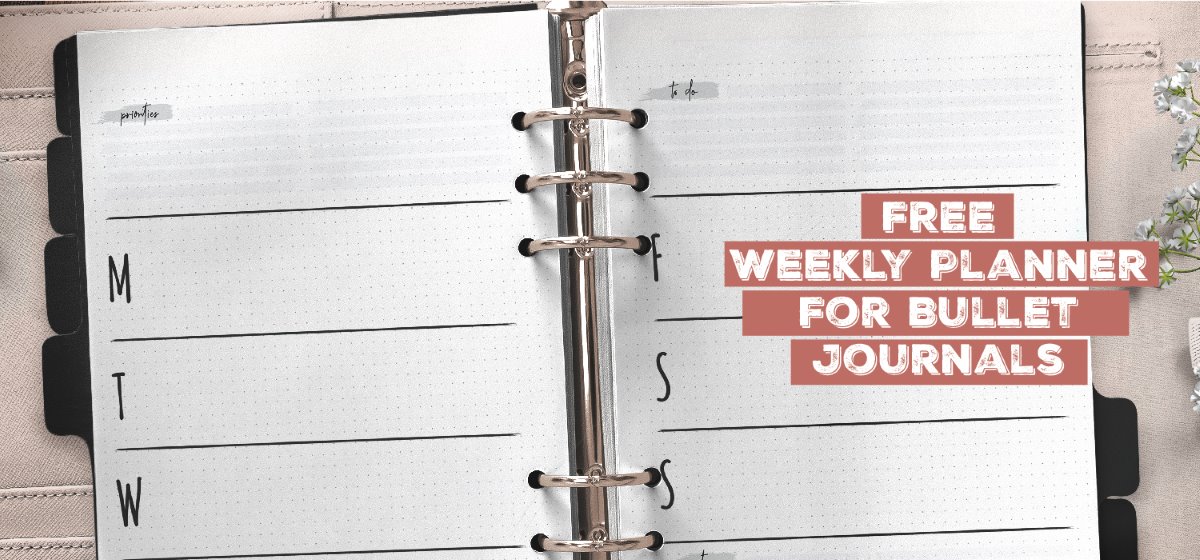 Free Weekly Planner For Bullet Journals - Printables and Inspirations