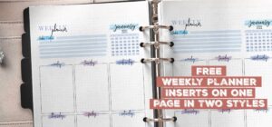 Free Printable Weekly Planner Pages On Two Page Layout - Free Planner