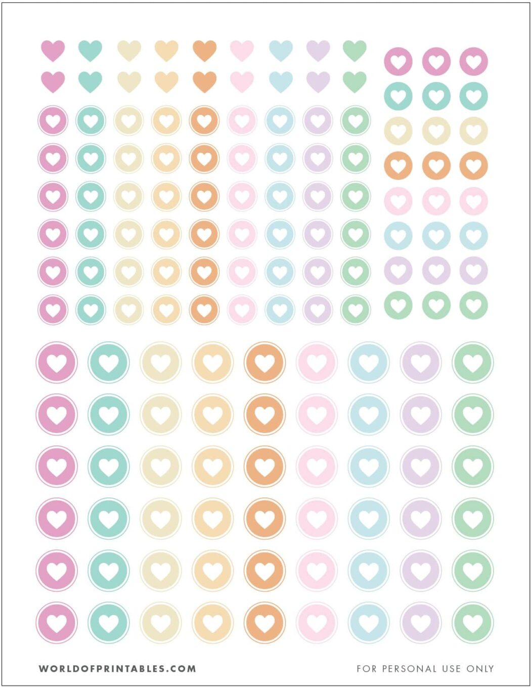 Free Printable Heart Planner Stickers - World of Printables