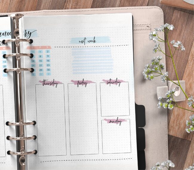 Free Monthly Bullet Journal Layout Pages - Free Printable Planners