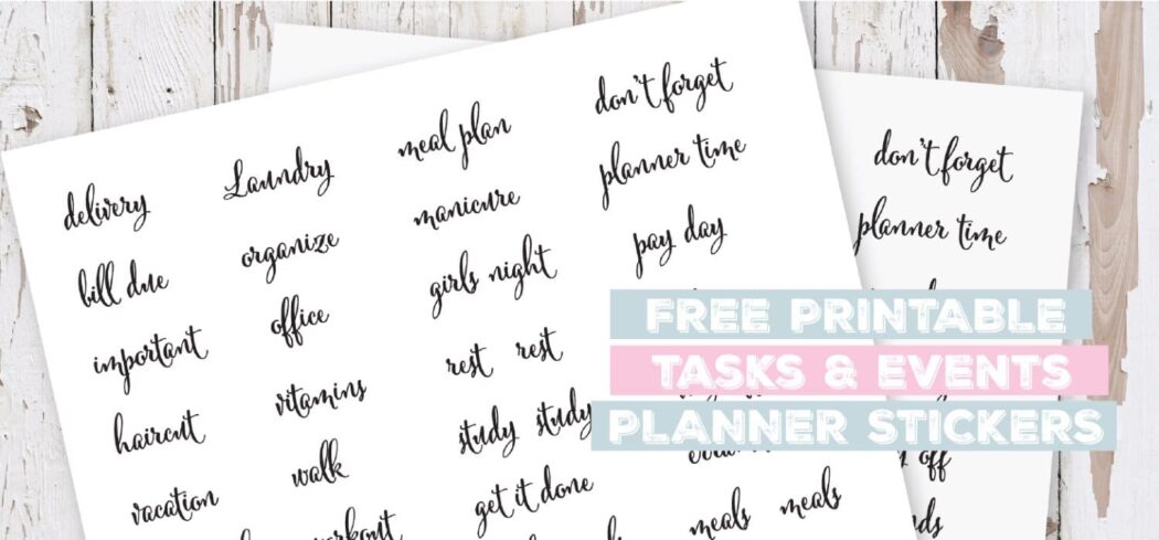 Planner Stickers | Digital & Printable Stickers - World of Printables