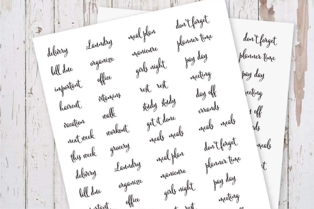Free Printable Task and Event Planner Stickers - World of Printables