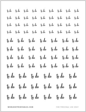 Free Printable To Do Planner Stickers - World of Printables