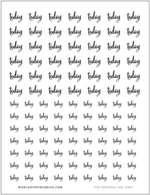 Free Printable Today Planner Stickers - World of Printables
