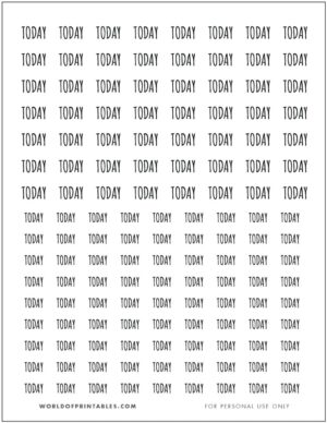 Free Printable Today Planner Stickers - World of Printables