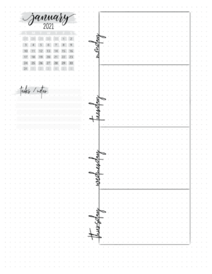 Free Weekly Planner In Bullet Journal Style - BuJo Ideas