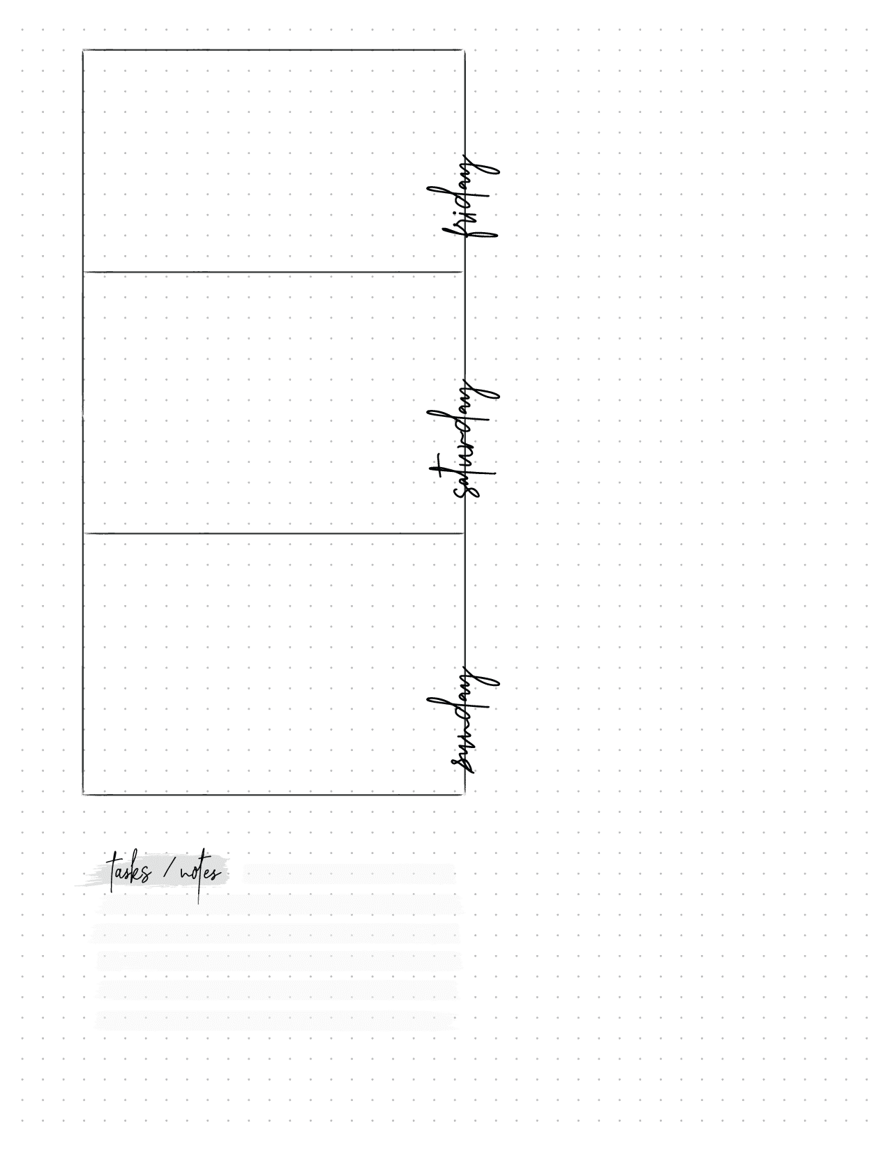 Free Weekly Planner In Bullet Journal Style - BuJo Ideas
