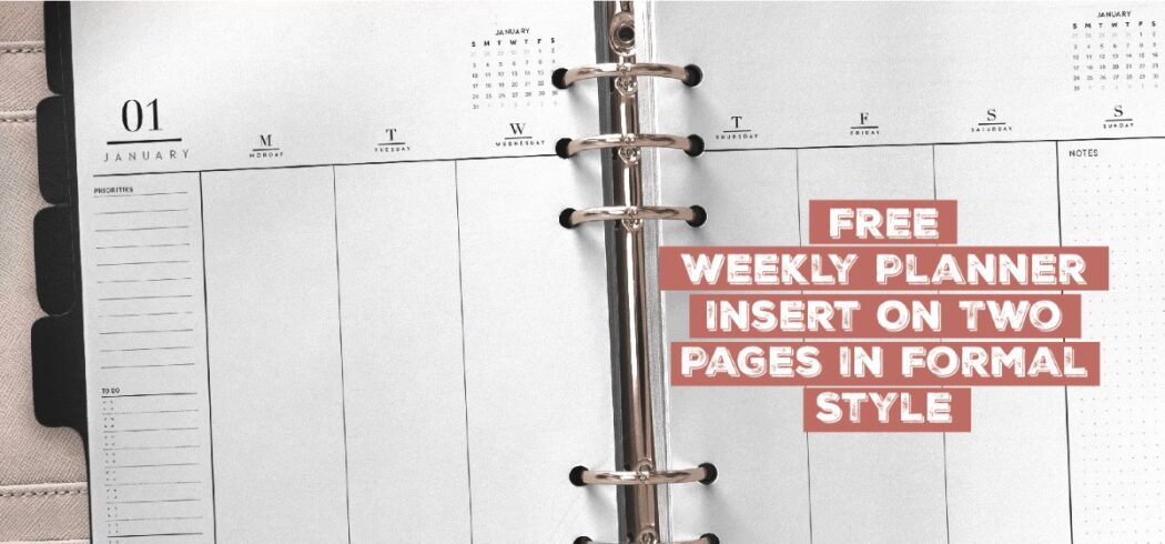 Free Printable Weekly Planner Pages On Two Page Layout - Free Planner