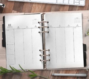 Free Weekly Planner Insert On Two Pages In Formal Style - Free Printable