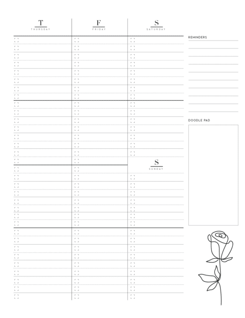 Free Printable Weekly Planner Pages On Two Page Layout - Free Planner